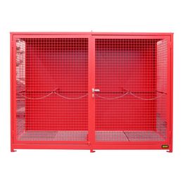 Bauer S&uuml;dlohn Gasflaschen-Container GFC-1 (Gitterrostboden), lackiert, Feuerrot (4477-01-0000-2)