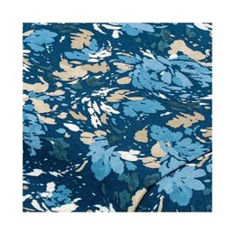 buttinette Viskose-Jersey "Flower", blau-color