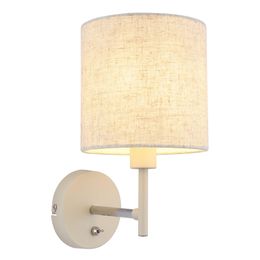 Globo Deleon Wandleuchte Chrom, Sandfarben, 1-flammig