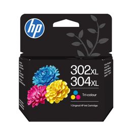 HP 302XL/304XL Cyan/Magenta/Gelb Original Druckerpatrone (B7RT8AE, kompatibel mit HP DeskJet 2620, 2622, 2630, 2632, 2633, 2634, 3630, 3633, 3639, 3720, 3750, 3760, 3762, 3764; HP Envy 4520, 4521, 4524, 4526, 4527, 4528, 5020, 5030, 5032; HP OfficeJet 3831