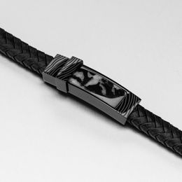 Holzkern Armb&auml;nder Herren Schwarz und Achat