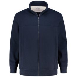 Herren Gro&szlig;e Gr&ouml;&szlig;en | s.Oliver Sweatjacke aus Baumwolle Farbe blau Gr&ouml;&szlig;e: 3XL