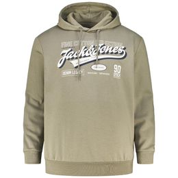 Jack & Jones Herren Gro&szlig;e Gr&ouml;&szlig;en | Jack&Jones Hoodie mit Label-Print Farbe oliv Gr&ouml;&szlig;e: 7XL