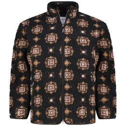 Jack & Jones Herren Gro&szlig;e Gr&ouml;&szlig;en | Jack&Jones Fleecejacke mit Stehkragen Farbe schwarz Gr&ouml;&szlig;e: 6XL