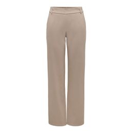 Only Damen Anzughose "ONLPOPTRASH LIFE MW STRAIGHT PANT PNT"taupe gray, Gr. M, unifarben, Milano Rib, Obermaterial: 63% Viskose, 32% Nylon, 5%