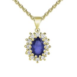 Firetti Damen Kette mit Anh&auml;nger "Schmuck Geschenk Silber 925 Halsschmuck Lady D Diana Royal", S, Silber 925 (Sterlingsilber), B: