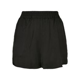 Urban Classics Damen Shorts "Urban Classics Damen Ladies Viscose Satin Resort Shorts"schwarz, Gr. XL, unifarben, 100% Viskose, Hosen