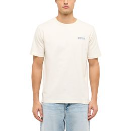 Mustang Herren Kurzarmshirt "Herren Style Austin"sanftes wei&szlig;, Gr. L, Jersey, 100% Baumwolle, Shirts
