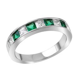 Firetti Damen Fingerring "Schmuck Geschenk Silber 925 Damenring Bandring quadratisch", 66, Silber 925 (Sterlingsilber), 3,7mmsilberfarben,