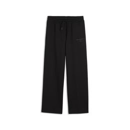 Puma Kinder Sporthose "Puma Class Fleecehose mit geradem Bein M&auml;dchen"schwarz, Gr. 164, bedruckt, Obermaterial: 68% Baumwolle, 32% Polyester.