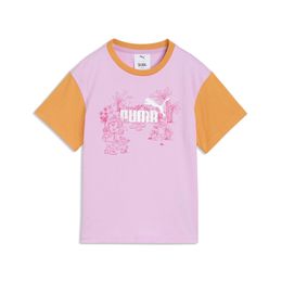 Puma M&auml;dchen T-Shirt "Puma x DORA THE EXPLORER Relaxed Graphic T-Shirt M&auml;dchen"mauve glow pink, Gr. 116, Obermaterial: 100% Baumwolle. Rippe: 70%