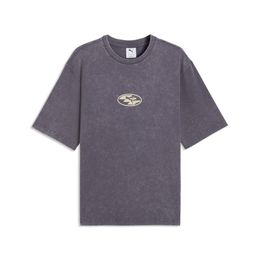 Puma T-Shirt "Graphic T-Shirt Erwachsene"inky depths gray, Gr. M, Obermaterial: 100% Baumwolle. Rippe: 30% Polyester, 70% Baumwolle, Shirts
