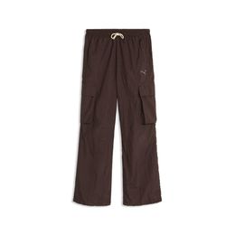 Puma Kinder Sporthose "Midnight Shadow Relaxed Cargohose. M&auml;dchen"chocolate fondue braun, Gr. 164, unifarben, Obermaterial: 100% Nylon. Tasche &ndash;