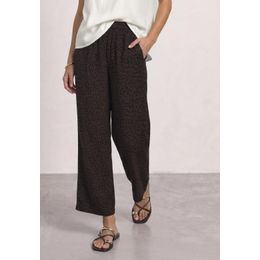 Street One Damen Stoffhosemolten earth, Gr. 46, gemustert, Stoff, 100% Viskose, Hosen, Middle Waist