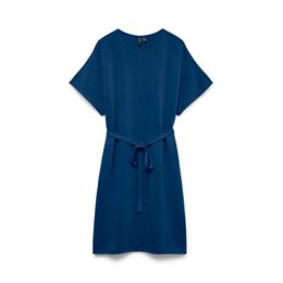 V&eacute;ro Moda VERO MODA Damen Minikleid "VMELLA 2/4 SHORT DRESS JRS"navy peony, Gr. XS, unifarben, Obermaterial: 50% Viskose, 45% Polyester, 5% Elasthan, Kleider,