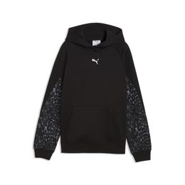 Puma Kinder Hoodie "Puma Sport Animal Fleece-Hoodie M&auml;dchen"schwarz, Gr. 152, Obermaterial: 68% Baumwolle, 32% Polyester. Kapuzenfutter: 100%