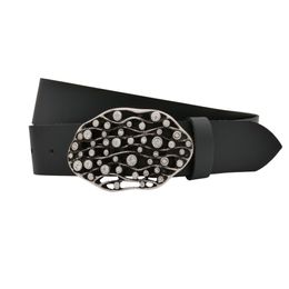 AnnaMatoni Damen Lederg&uuml;rtel "AnnaMatoni AnnaMatoni Damen Lederg&uuml;rtel braun Echtleder mit"schwarz 790, Gr. 75, 100% Leder, G&uuml;rtel
