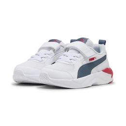 Puma M&auml;dchen Sneaker "X-Ray 4 Sneakers Kinder", Gr. 32wei&szlig; evening blau for all time rot, Obermaterial: Synthetik, Textil. Futter: Textil.