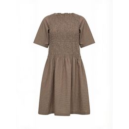 Levete Room Damen Maxikleid "Levete Room Dress LR-RONIA"8500c, fossil combi, Gr. S, Obermaterial: 100% Baumwolle, Kleider