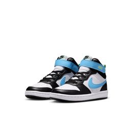 Nike Sportswear M&auml;dchen Sneaker "COURT BOROUGH MID 2 (PSV)", Gr. 30wei&szlig;, football blau, schwarz, arctic gr&uuml;n, Leder, Synthetik, Schuhe, inspiriert