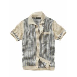 Mey & Edlich Mey & Edlich Herren Antworten-Strickpolo Beige 100 % Baumwolle