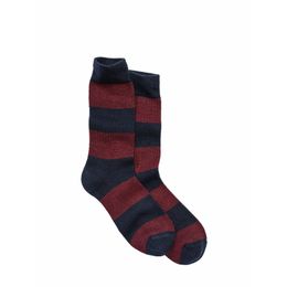 Mey & Edlich Mey & Edlich Herren Breitstreifen-Ideal-Socke Blau 40 % Wolle, 25 % Viskose, 23 % Polyamid, 10 % Kaschmir, 2 % Elasthan