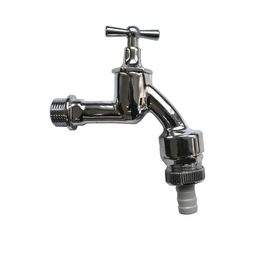 Boni-Shop&reg; Auslaufventil 3/4 Zoll, Waschmaschinenventil, Knebelventil, verchromt