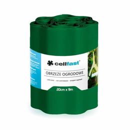 cellfast Gartenrand, Rasenkante, Beeteinfassung, gr&uuml;n, 20 cm x 9 m