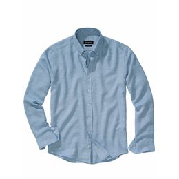 Mey & Edlich Mey & Edlich Herren Flanellhemd 3.0 Blau 80 % Baumwolle, 20 % Schurwolle