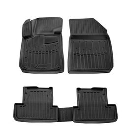 Boni-Shop&reg; Fu&szlig;matten Auto, Gummimatten Auto 3D f&uuml;r PEUGEOT 308 II (T9) Hatchback (2013-2021), passgenaue Autofu&szlig;matten