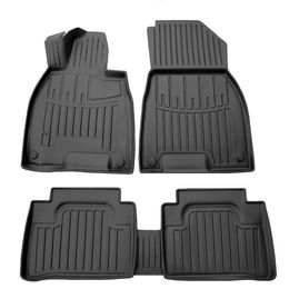 Boni-Shop&reg; Fu&szlig;matten Auto, Gummimatten Auto 3D f&uuml;r MERCEDES BENZ V295 EQE (2022-...), passgenaue Autofu&szlig;matten