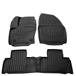 Boni-Shop&reg; Fu&szlig;matten Auto f&uuml;r FORD S-Max (2006-2014) (2011-2014), 3D Gummimatten, passgenau, FC2 Clips