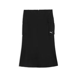 Puma Damen Jerseyrock "Essentials Ripstop Cargo-Midirock Damen"schwarz, Gr. S, Obermaterial: 100% Baumwolle, R&ouml;cke