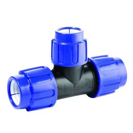 Cepex PP PE Rohr Verschraubung T-St&uuml;ck reduziert 20 x 16 x 20, Klemmverbinder