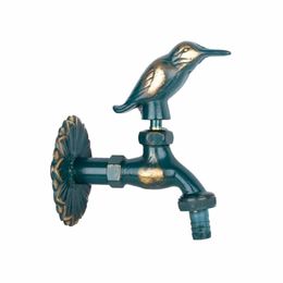 Boni-Shop&reg; Auslaufventil Garten, Gartenauslaufventil, Nostalgie Auslaufventil, Vogel, patiniert
