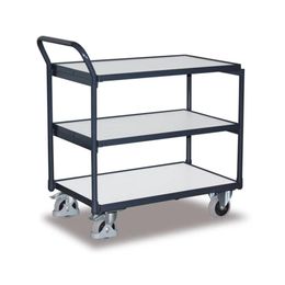 Cordes ESD Tischwagen, 3 Ladefl&auml;chen, EasySTOP, graphitgrau, 250kg Traglast