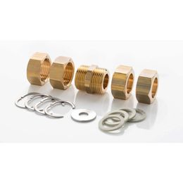 Boni-Shop&reg; Wellrohr Edelstahl Solar, Verschraubung Set DN20, Solar-Tube ECO
