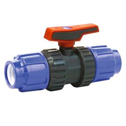 Cepex PE Rohr Verschraubung, Kugelhahn 32mm, Klemmfitting, Trinkwasser