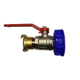Boni-Shop&reg; IBC Container Adapter, S60, 1 Zoll Kugelhahn