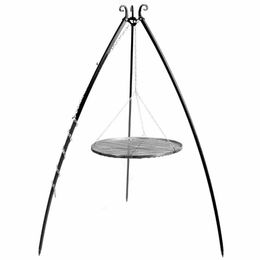 Schwenkgrill Set, Dreibein Grill 200cm, Grillrost 70cm, Gartengrill