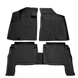 Boni-Shop&reg; Fu&szlig;matten Auto, Gummimatten Auto 3D f&uuml;r HYUNDAI Santa Fe II (CM) (2006-2010), passgenaue Autofu&szlig;matten