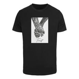 MisterTee Herren Kurzarmshirt "MisterTee Herren Trust 2.0 Tee"schwarz, Gr. XL, bedruckt, 100% Baumwolle, Shirts