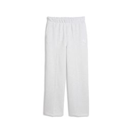 Puma Kinder Sporthose "Essentials Relaxed Slouchy Pintuck Hose M&auml;dchen"wei&szlig; glow heather, Gr. 140, unifarben, Obermaterial: 100% Baumwolle. Tasche &ndash;
