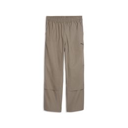 Puma Damen Sporthose "Essentials Carpenter Gewebte Hose Herren"mouse gray beige, Gr. M, unifarben, Obermaterial: 100% Baumwolle. Seitentasche &ndash; Oben:
