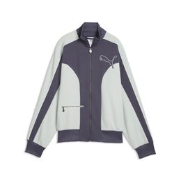 Puma Damen Trainingsjacke "T7 Relaxed Love Of The Cat Trainingsjacke Damen"inky depths gray, Gr. XL, Obermaterial: 100% Polyester. Rippe: 98%
