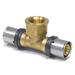 Boni-Shop&reg; Pressfitting 32, T-St&uuml;ck, Verbinder 32mm, 1/2 Zoll Innengewinde