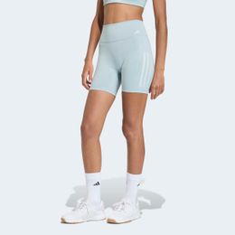 Damen Shorts "OPTIME WORKOUT 3-STREIFEN KURZE LEGGINGS"wonder sage, innenbeinl&auml;nge ca. 18 cm, Gr. XXL, adidas Performance, Obermaterial: 73%
