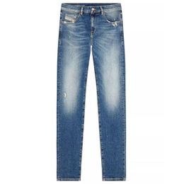 Diesel 2019 D-Strukt Jeans mit zerrissener Waschung in Hellblau