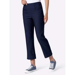 Heine Damen Schlupfhose, Blau, Gr. 34, 7/8-Hose, Material: Viskose