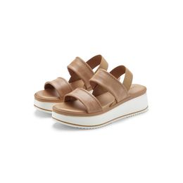 Lascana Plateausandaletten 'Sommerschuh, Sandale, Sandalette, offener Schuh, Plateausandale,' camelfarben Gr. 40 f&uuml;r Damen. Nachhaltig.